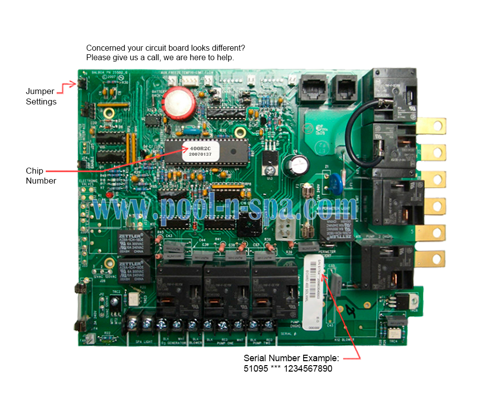 Balboa 51095 Circuit Board 400R2(x), Coleman Spas 101-118